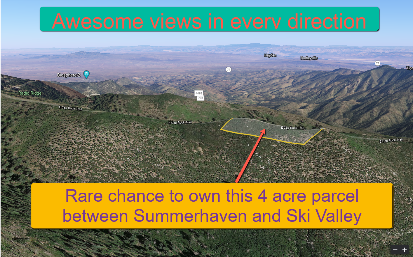 Amazing opportunity to own 4 acres on top of Mt. Lemmon near Ski Valley ...